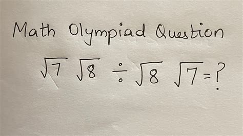Australia Can You Solve This Question Math Olympiad Youtube