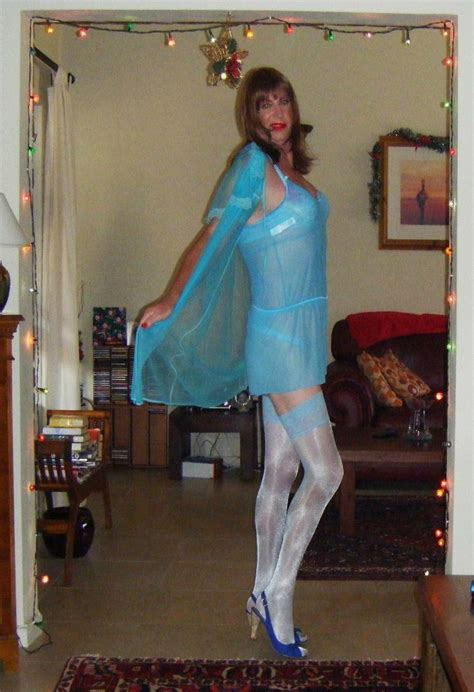 Blue Chiffon Camisole Set With Matching Negligee 5 A Photo On