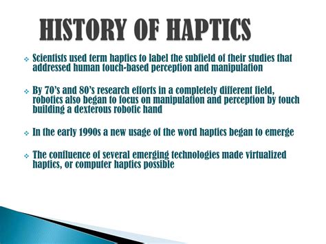 Haptic Technology Ppt Pptx Robotics Technology And Computing