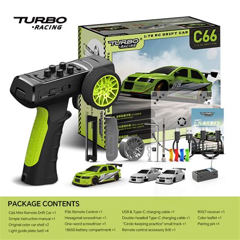 Turbo Racing C66 1 76 Mini Rc Drift Car With Gyro Rtr Micro Remote C