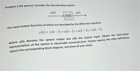 Solved Problem 3 [35 Points] Consider The Discrete Time