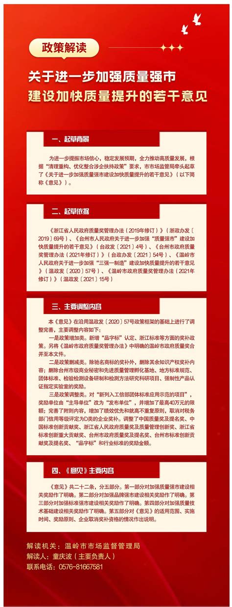 图解关于进一步加强质量强市建设加快质量提升的若干意见的政策解读