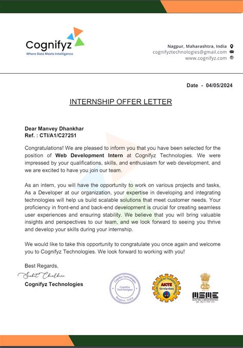 manvey dhankhar on linkedin internship webdevelopment gratitude learningjourney