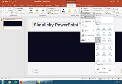 How To Add Text Drop Shadows In PowerPoint In 60 Seconds By Andrew