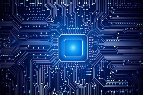 Premium Photo A Computer Chip With A Blue Background And The Word Computer On It