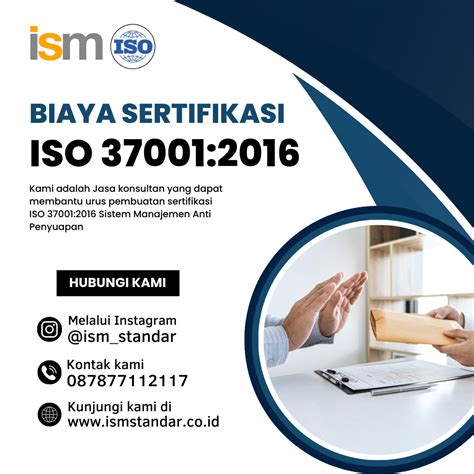 Biaya Sertifikasi Iso 37001 Ism Standar