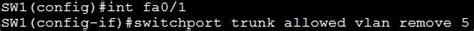 Configure Allowed VLANs On Trunk CCNA