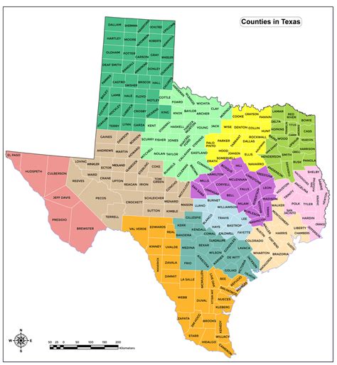 Texas Counties Map Texas View