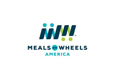 Meals On Wheels America Logo In Blue Green And Yellow Colors