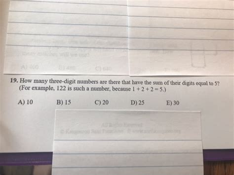 Solved 19 How Many Three Digit Numbers Are There That Have Chegg Com