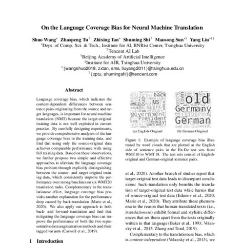 On The Language Coverage Bias For Neural Machine Translation Acl Anthology