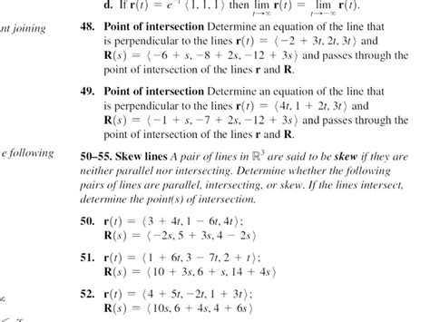 solved point of intersection determine an equation of the