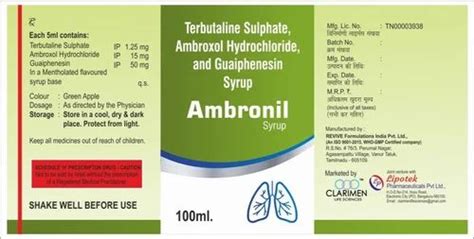 Ambronil Syp Bottle Size 100 Ml At ₹ 90 Bottle In Salem Id 26974772755