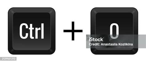 Ctrl O 키 조합 키보드 제어 컴퓨터 바로 가기 랩톱 기능 입력 장치 주변 장치 텍스트 입력 입력 입력 단축키 레이아웃 언어 쿼티 열기 벡터 일러스트 레이 션 Brand