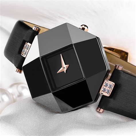 Fashion Sexy Women Dress Sapphire Ceramic Watches Large Dial Square