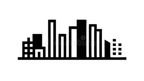 City Skyline Urban Landscape Icon Vector Design Generative Ai Stock Vector Illustration Of