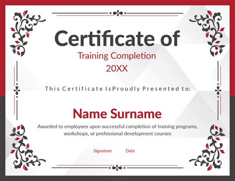 Training Completion Certificate Templates For Word Save