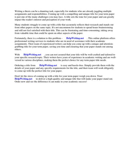 Term Paper Title Examples Pdf Apa Style