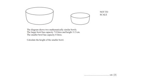 Similar Shapes Area And Volume Past Paper Questions For Igcse Cambridge 0580