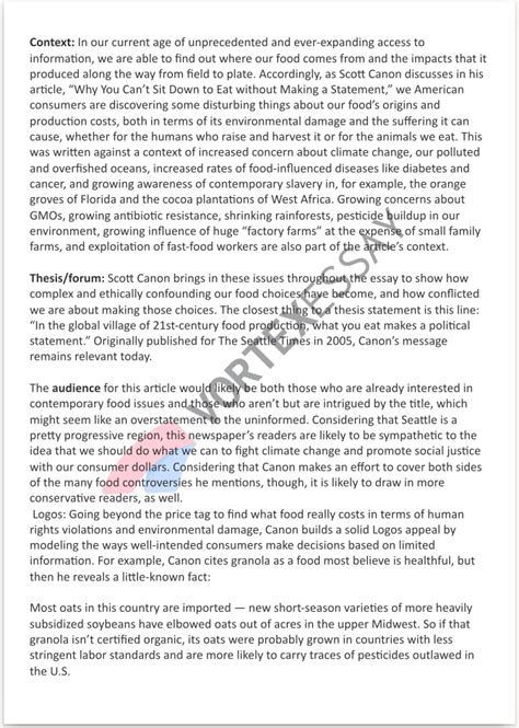 Writing Assignment Guide With Essay Examples