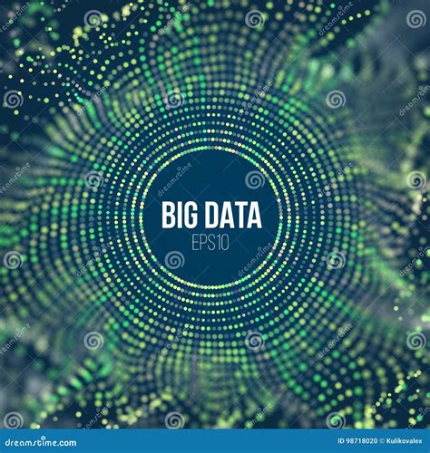 Circle Grid Wave Particles Abstract Bigdata Science Background Big Data Innovation Coding