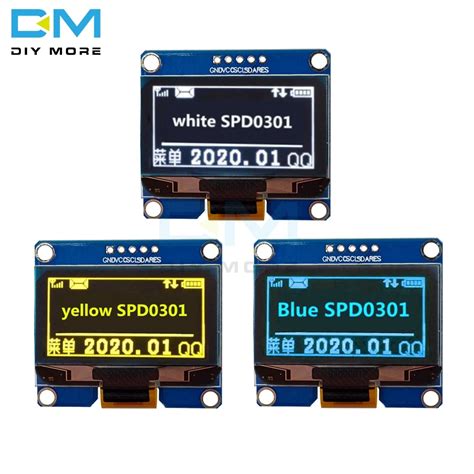 Ips 1 54 Inch 5pin Oled Screen Display Module White Blue Yellow 128x64 Diymore