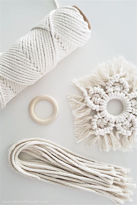 macrame snowflake ornament a wonderful thought