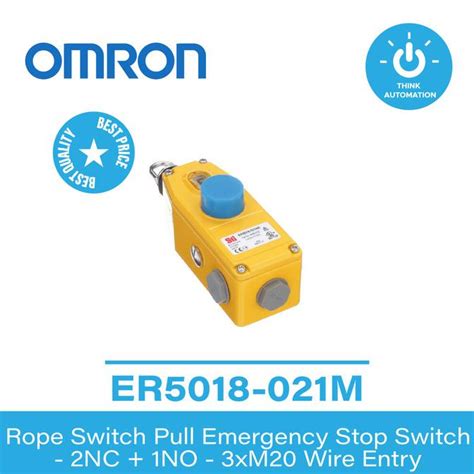 Jual Omron Rope Switch Pull Emergency Stop Switch Omron Er5018 021m Shopee Indonesia