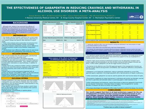 Pdf The Effectiveness Of Gabapentin In Reducing Cravings And