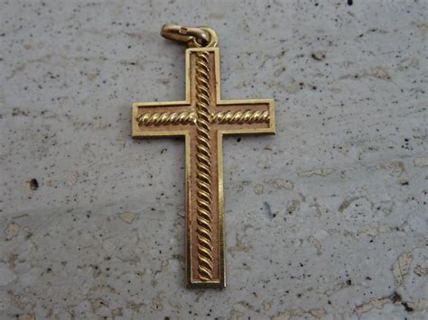 1 3 8 Tall French Oria Cross Of Faith Necklace Pendant Maker S