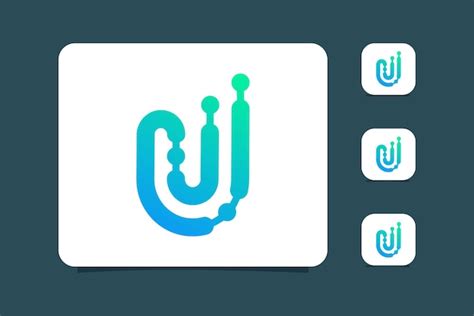 Premium Vector U Letter Tech Logo