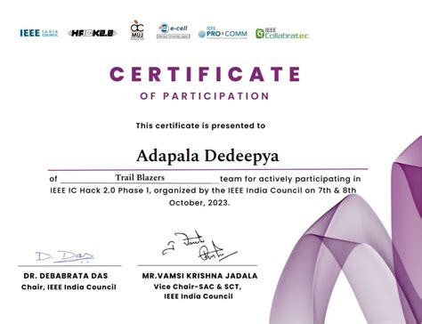 Dedeepya Adapala On Linkedin Ieee Ieeeichack2