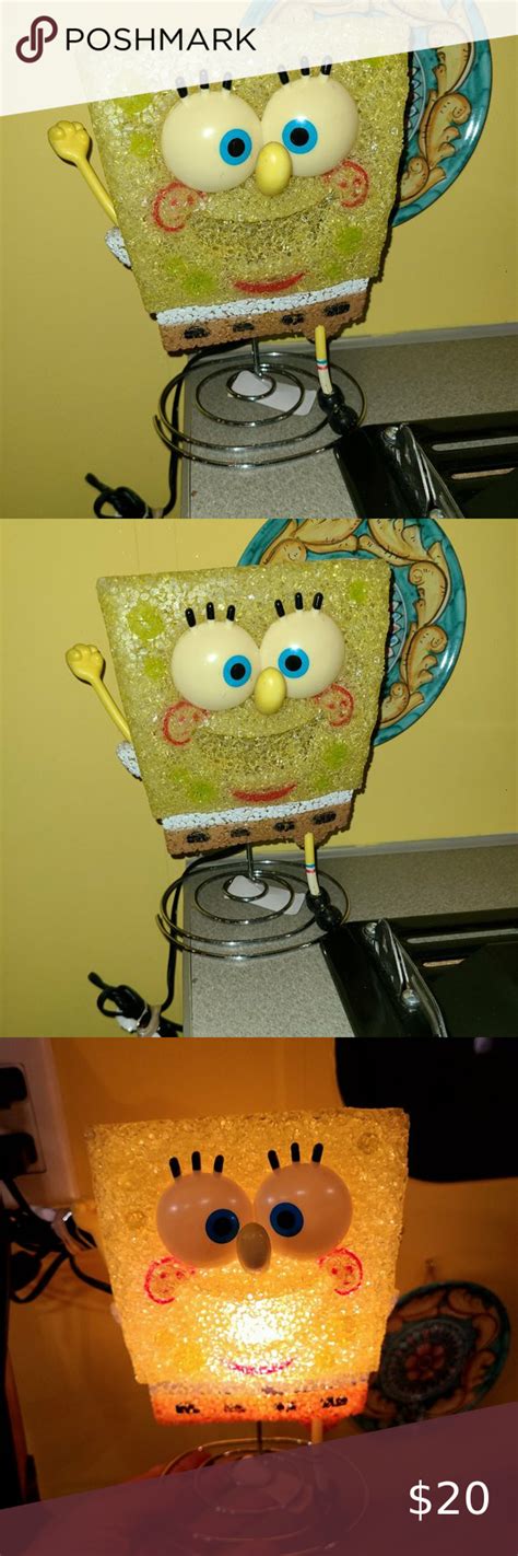 Nickelodeon Spongebob Squarepants Electric Night Light Desk Lamp Plastic Resin Nickelodeon