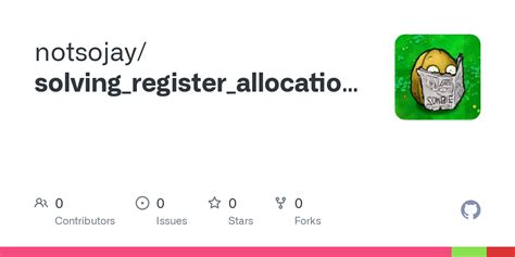 GitHub Notsojay Solving Register Allocation Problem Via Graph Coloring
