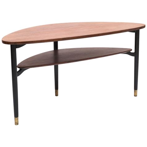 Danish Mid Century Modern Triangular Teak Coffee Table At 1stdibs