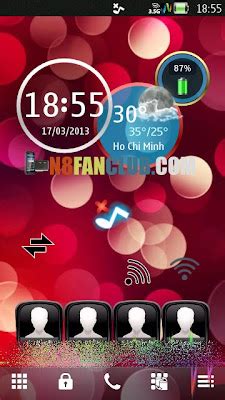 Moto Droid Razr Digital Clock Widget With Weather Battery Info For Nokia N8 Other Belle
