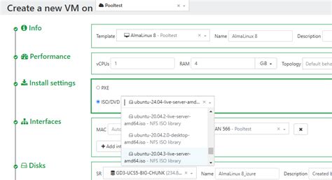 Default Template Vs Nfs Iso Install Settings Xcp Ng And Xo Forum