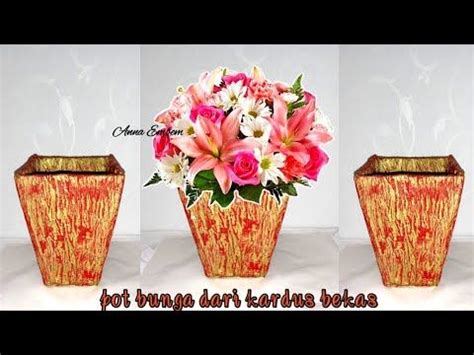 Vas Bunga Dari Kardus Bekas Ide Kreatif