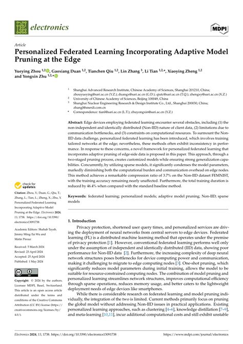 pdf personalized federated learning incorporating adaptive model pruning at the edge