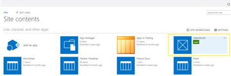 Hello World Site Contents Techbytes