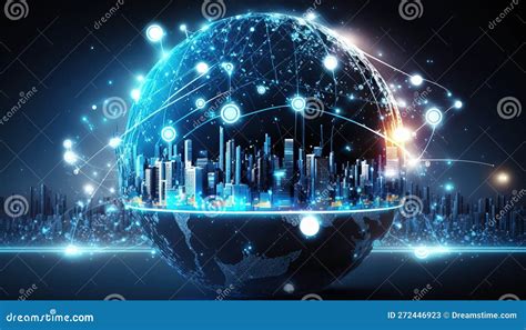 Generative Ai Internet Of Things Iot Devices And Connectivity On A Network Cloud At Center