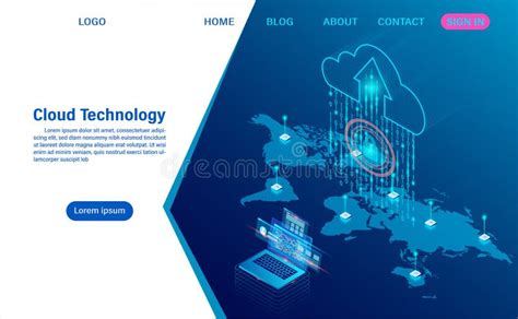 Modern Cloud Technology And Networking Concept Stock Vector Illustration Of Network Access