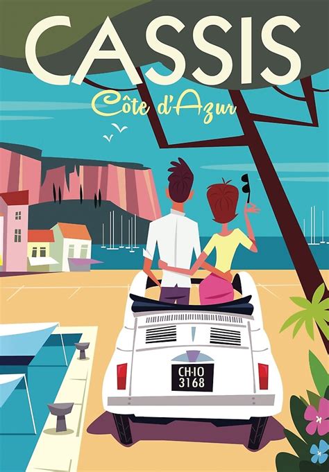 Affiche Cassis Par Gary Godel Redbubble Carteles De Viajes Vintage Carteles De Viaje De