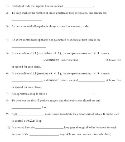 Solved A Block Of Code That Repeats Forever Is Called