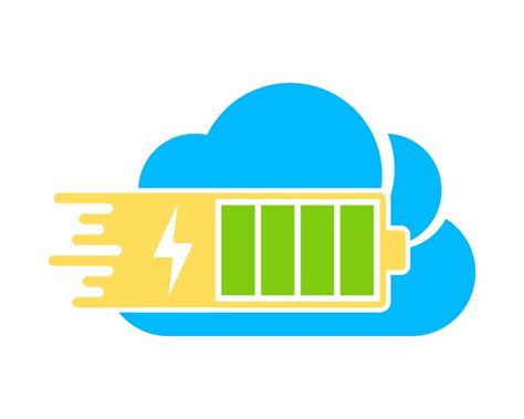 Premium Vector Cloud With Battery Shape Inside