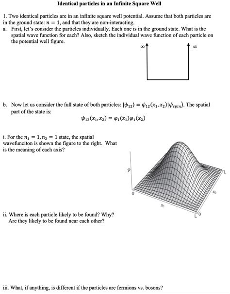Solved Identical Particles In An Infinite Square Well 1 Two