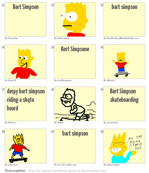 Bart Simpson Drawception Bart Simpson Drawception