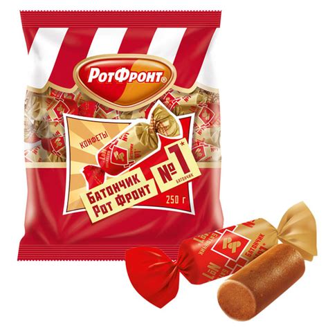 Конфеты шоколадные РОТ ФРОНТ Батончики 250 г пакет РФ04274 купить с доставкой по выгодным