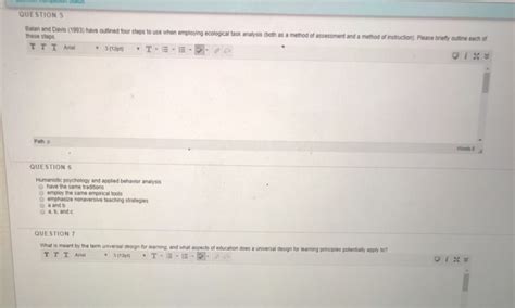 Solved Question 5 Balan And Davis 1993 Have Outlined Four