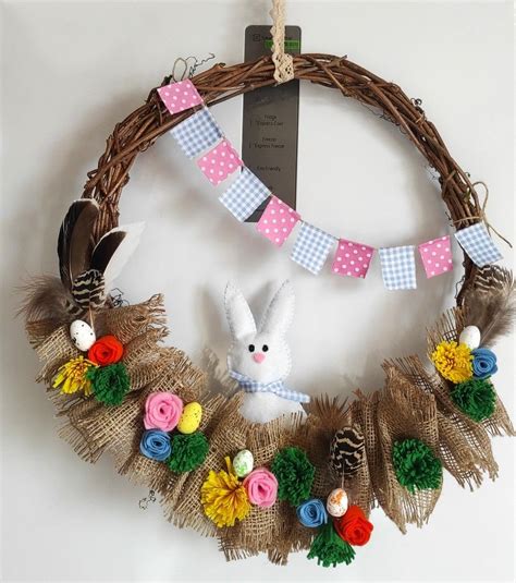 Пасхальный венок. Поделка в детский сад к Пасхе. | Grapevine wreath ...